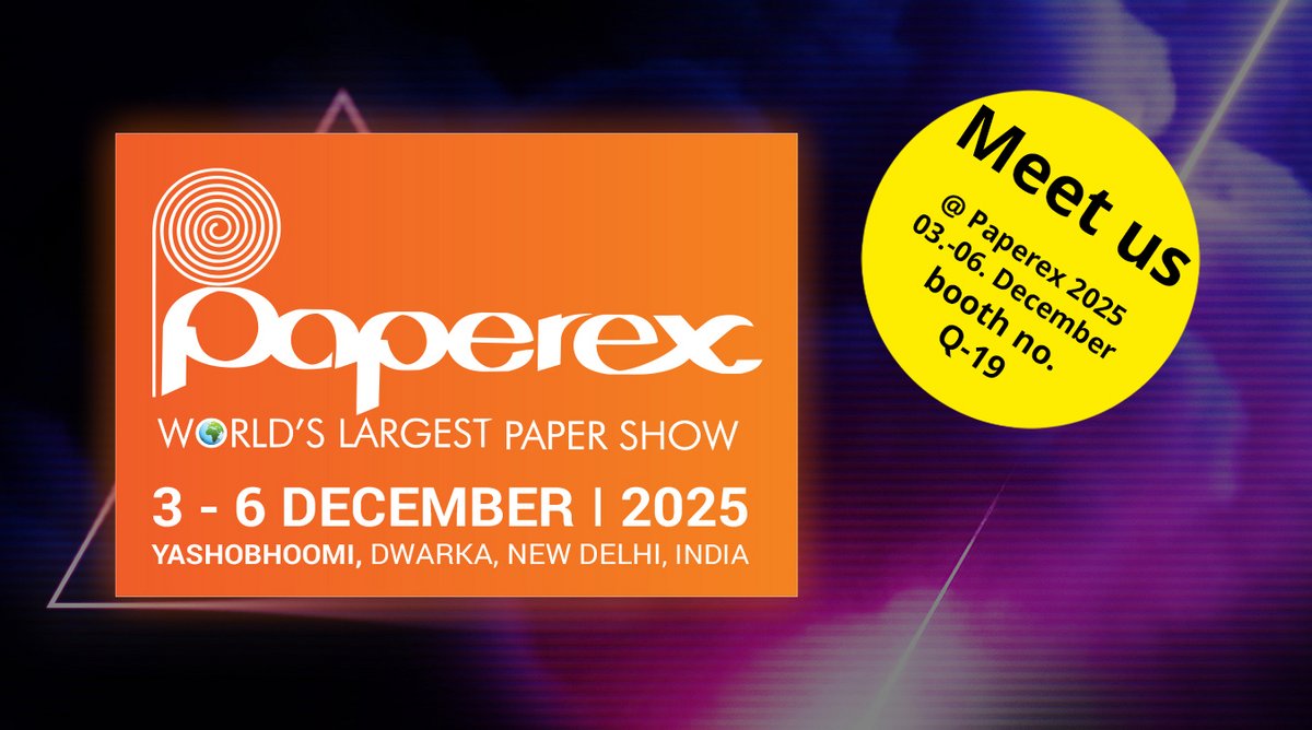 Paperex Indien 2025: Visit us in hall 2, booth no. Q-19